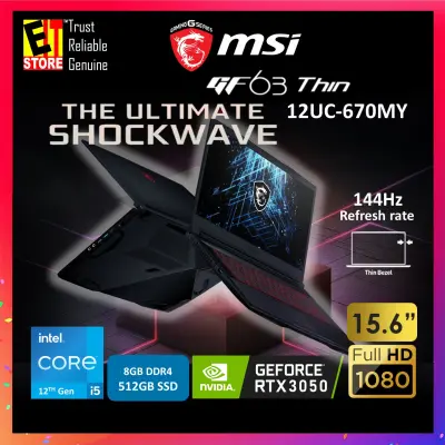 MSI Thin GF63 12UC Price in Malaysia & Specs - RM3399 | TechNave