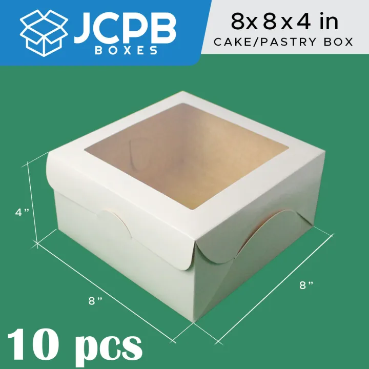 8x8x4 Inch Cake Box / Pastry Box 10 pcs | Lazada PH
