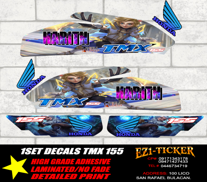 HARITH ML TMX 155 DECALS Sticker with 3years warranty *fade proof ...