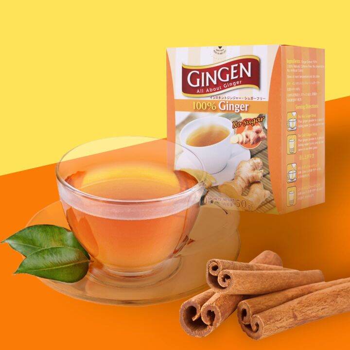 GINGEN: 100% Ginger Tea (No Sugar) Instant powder 10 sachets | Lazada PH