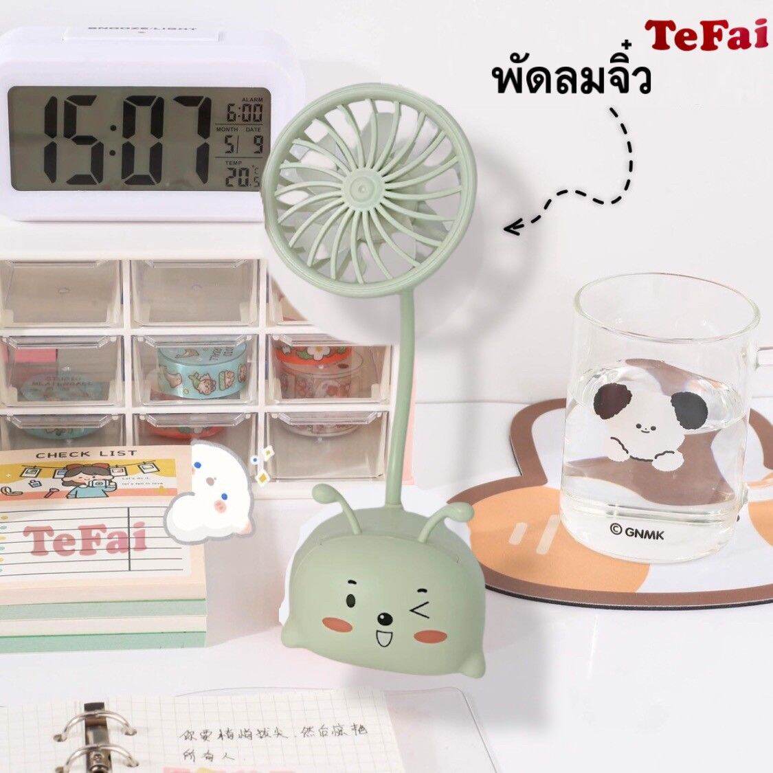 TEFAI T89พัดลม พัดลมจิ๋ว พัดลมมินิ พัดลมตุ๊กตา พัดลมมินิตั้งโต๊ะ พัดลมบีบได้ พกพาสะดวก พัดลม ...