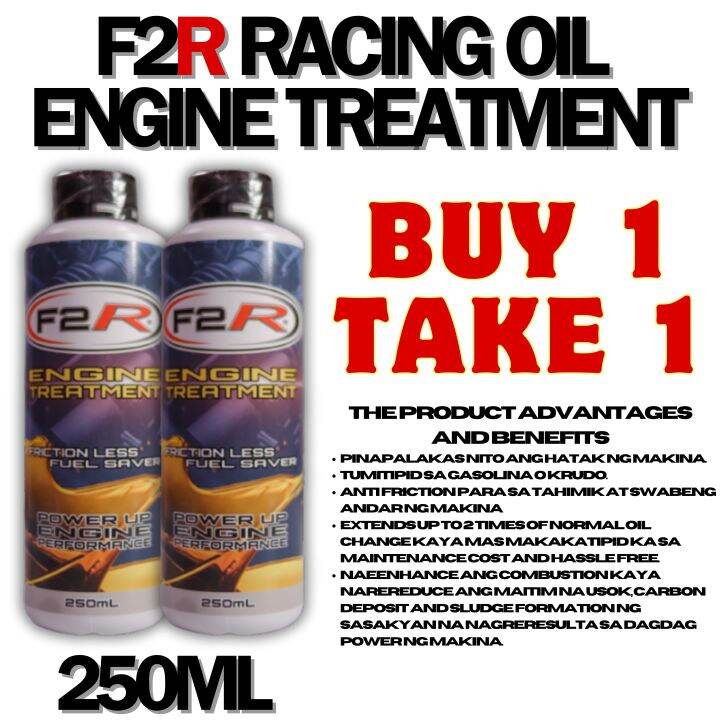 BS - Bundle of 250ml (2pcs) F2R Racing Oil Additives Complete Engine Treatment for Car and Motor ...