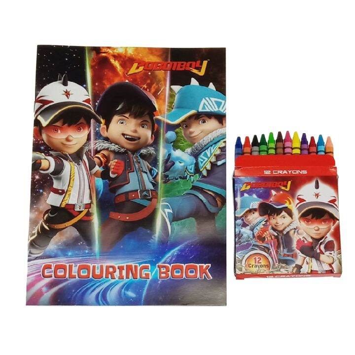 Boboiboy Galaxy Fusion Coloring Book with Crayon Set | Lazada