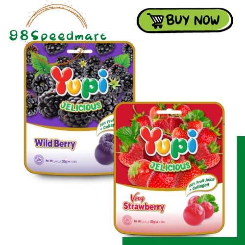 [98] Yupi Jelicious 20% Fruit Juice Gummy Sweet 35gm | Lazada