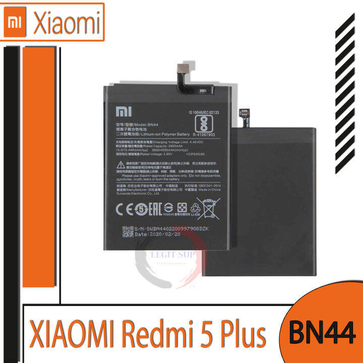 XIAOMI Redmi 5 Plus Battery, Model: BN44 (4000mAh) Original Equipment Manufacturer (OEM) | Lazada PH