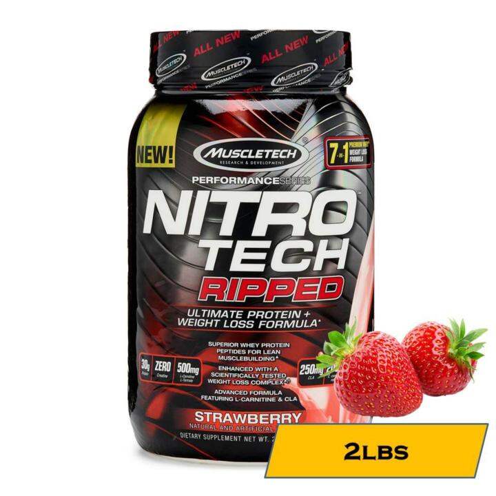 Muscletech NitroTech Ripped: Superior Fat-Burning Whey Protein - 2lbs ...