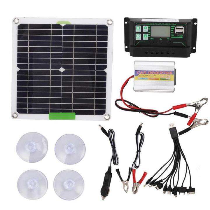 Solar Panel Kit 50 Watt Solar Panel and Power Inverter Complete System ...