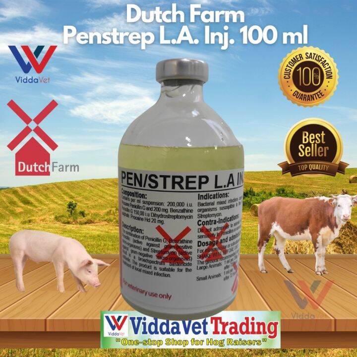 100 ml Pen/Strep L.A. broad spectrum for livestock Penstrep LA imported ...