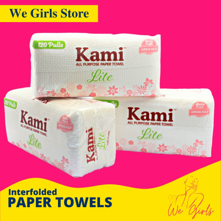 Pack of 3 - KAMI Lite All Purpose Interfolded Paper Towel | Lazada PH