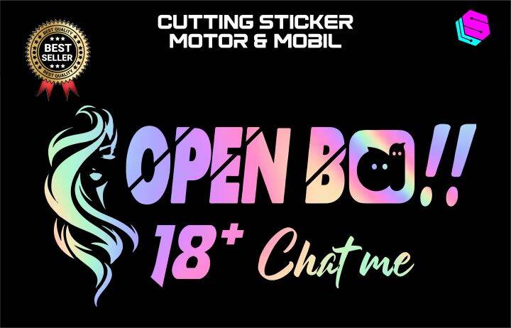 Terbaru !!! stiker open bo, sticker open bo, stiker kata kata, stiker ...