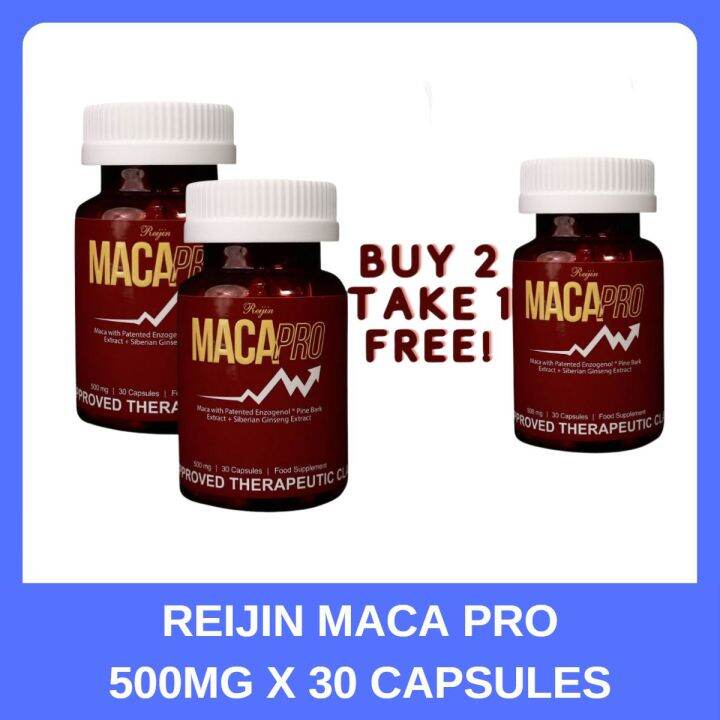 Reijin Original Maca Pro Enhancer Endurance Booster 500mg x 30 Capsules ...