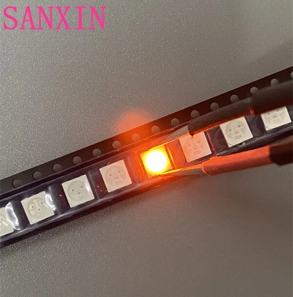 200pcs SMD 5050 LED Chip Orange 20mA DC 2V LED Light Emitting Diode ...