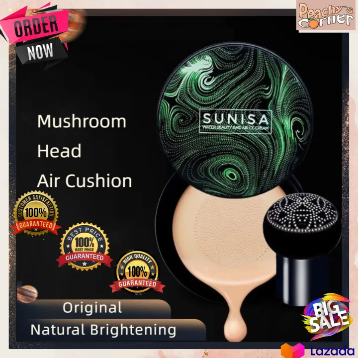 Original Waterproof Sunisa Natural Brightening Beauty Make-up Mushroom Head Air Cushion BB Cream ...