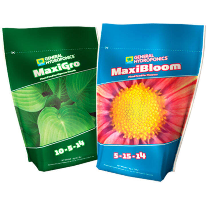 General Hydroponics MaxiSeries - MaxiBloom (5-15-14) / MaxiGro (10-5-14 ...