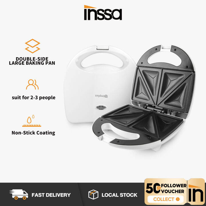 Inssa 800W Sandwich Maker Breakfast Machine Small Household Appliances ...