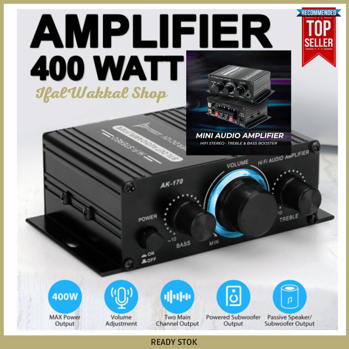 COD Lepy Audio Amplifier Mini HiFi Stereo Treble Bass Booster - AK-270 ...