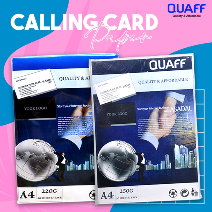 QUAFF Calling Card Paper 220GSM / 250GSM A4 Size Matte Texture - 50sheets/pack | Lazada PH