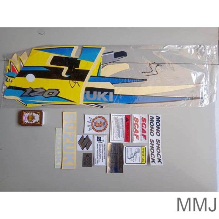 Sticker Stripping satria hiu lscm malaysia kuning hitam | Lazada Indonesia
