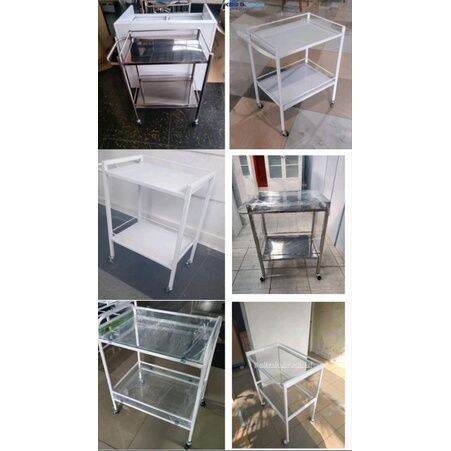 Trolley Instrument 2 Rak Susun |Troli Instrumen | Trolly Rumah Sakit ...