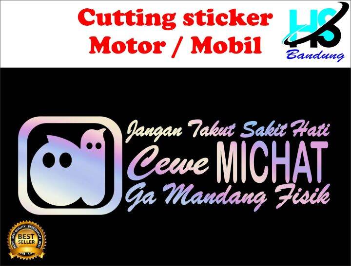 Cutting Sticker Virall Michat / kating stiker viral michat | Lazada ...
