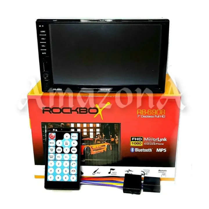 Head Unit Double Din Rockbox RB-6908 MP5 Deckless Universal 7 MirrorLink | Lazada Indonesia