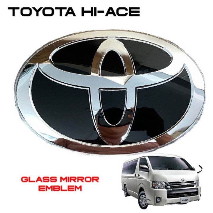 toyota hiace new glass mirror emblem logo high quality hi-ace grandia ...