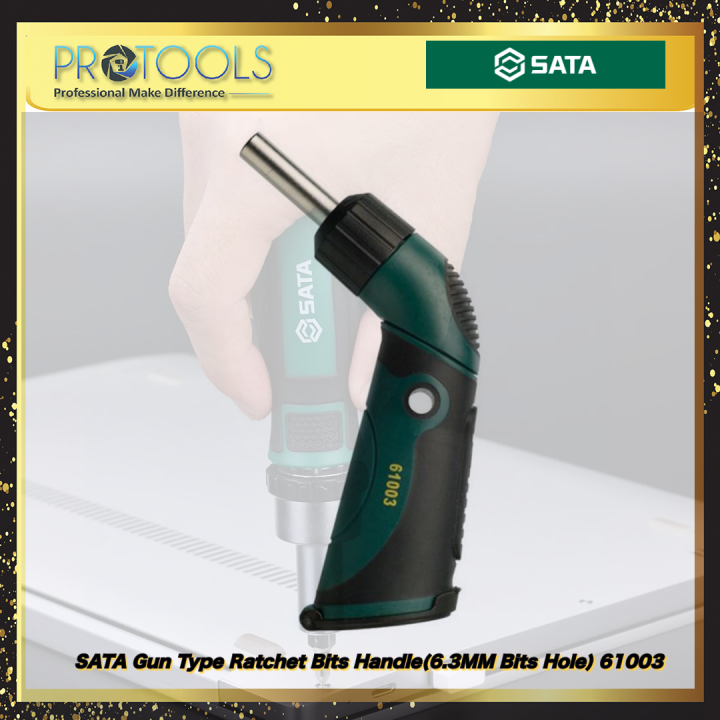 SATA Gun Type Ratchet Bits Handle(6.3MM Bits Hole) 61003 | Lazada