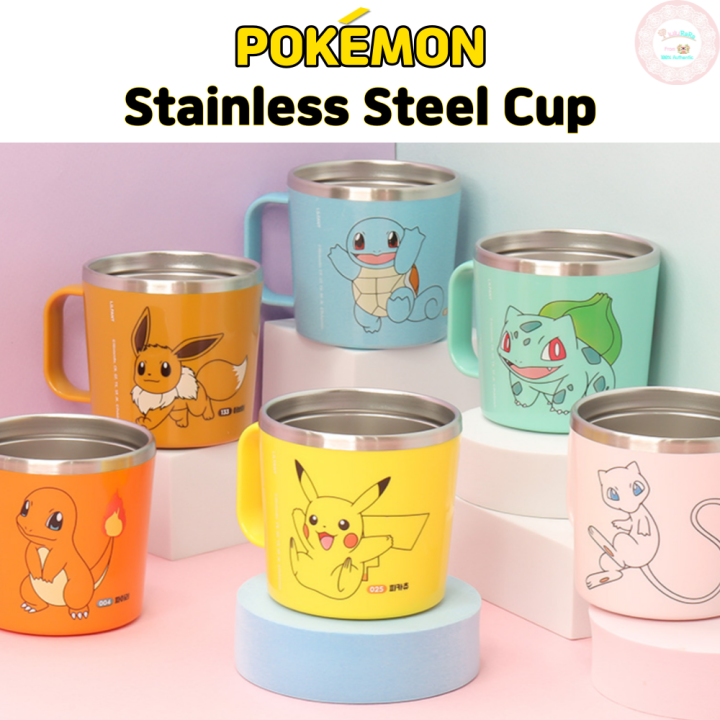 Pokémon Cup Stainless Steel Cup Handle Cup Dishwasher Safe Cup Made in ...