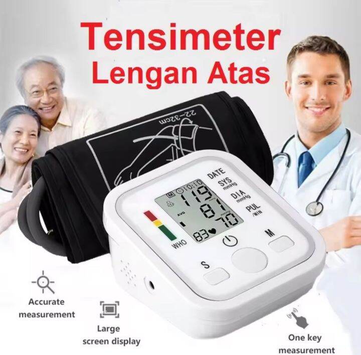 Pengukur Tekanan Darah Tensimeter Lengan Atas Dengan Suara Alat Cek ...