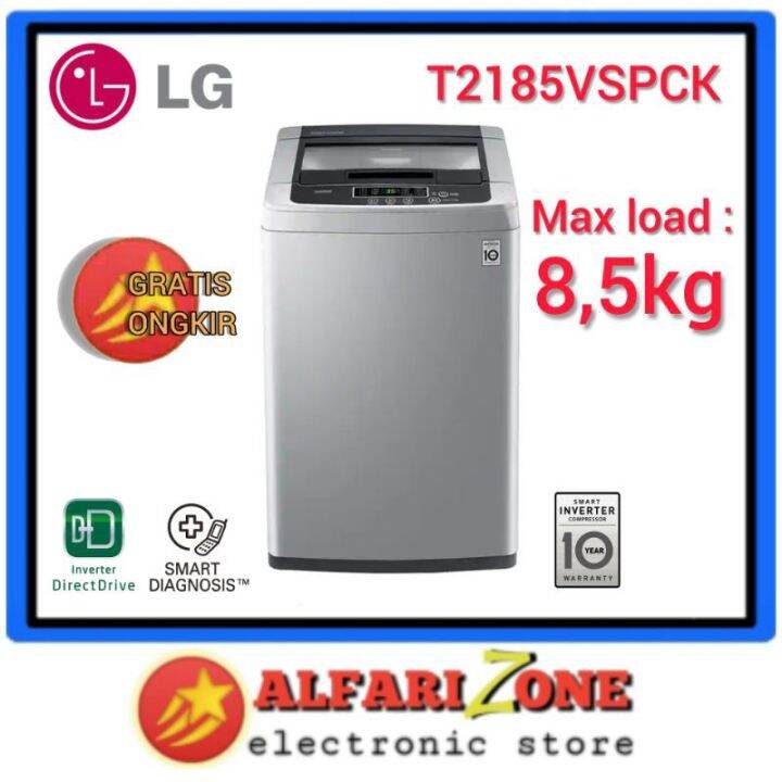 Mesin Cuci LG 1 Tabung Top loading 8,5kg T2185VSPCK T2185 smart inverter | Lazada Indonesia