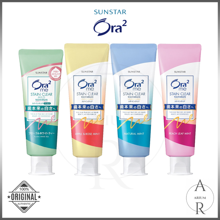 ORA2 Me Stain Clear Dental Paste Toothpaste 25g /140g SUNSTAR [ARIUM] | Lazada