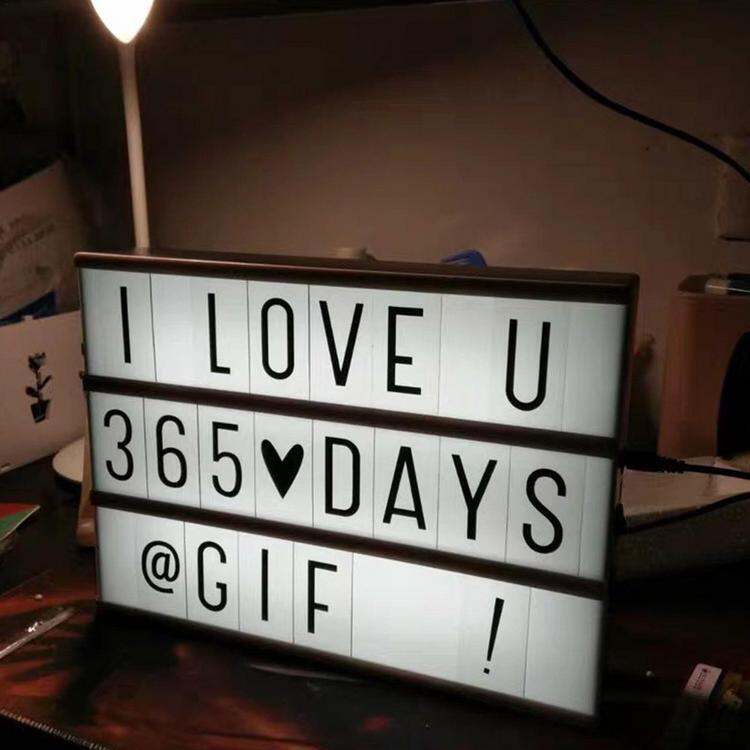 Light Box Letters LED Home Decor Lightbox with 96 Letters and ...