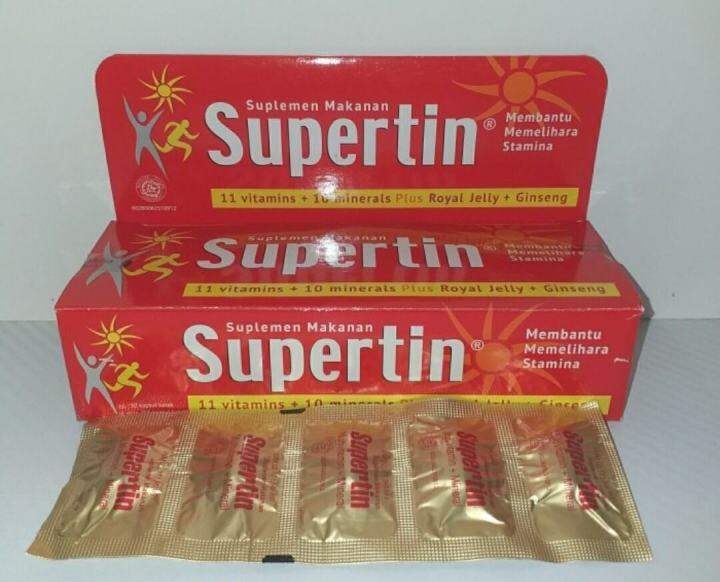 Supertin super tin Strip 5 kapsul suplemen multivitamin ginseng ...
