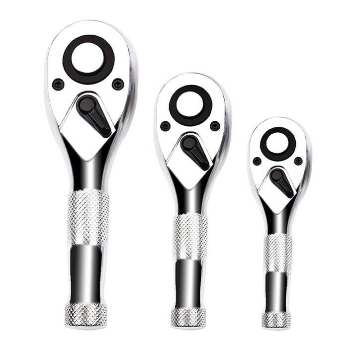 1/4, 3/8, 1/2 Inch Drive Stubby Ratchet Set 3Pc Mini Ratchet Quick ...