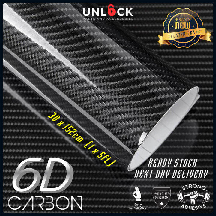 UNLOCK🔓 6D Carbon Fiber Sticker Carbon Sticker Wrap Decal Car Stickers ...