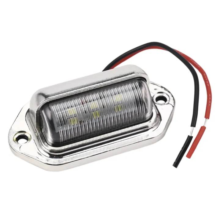 12-24V 6 LED Number License Plate Light Boat Deck Walkway Step Lamp RV ...