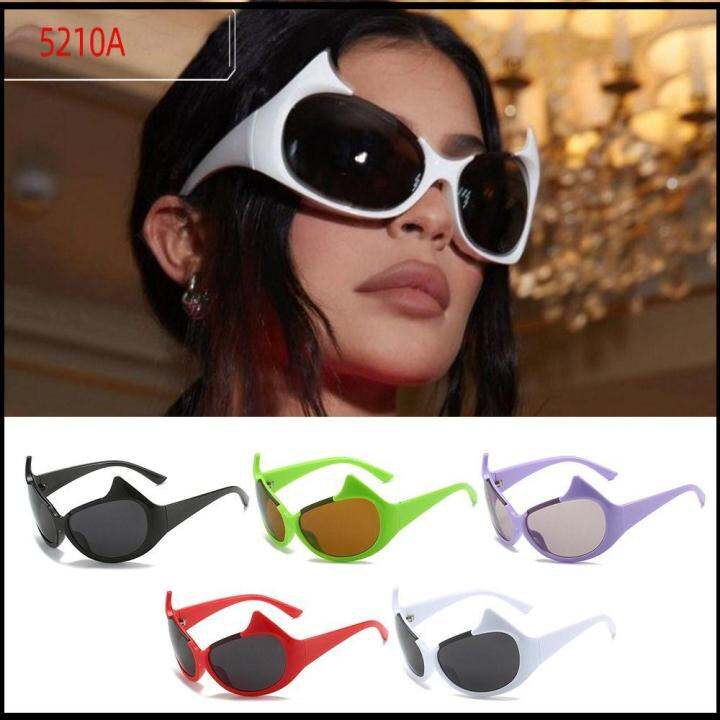 5210A แฟชั่นใหม่ล่าสุด พังก์สไตล์ เซ็กซี่สุดเซ็กซี่ การไล่ระดับสี แว่นกันแดด Y2k ที่บังแดด แว่น ...