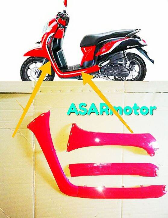COVER SAYAP DAN DEK BAWAH KIRI KANAN SCOPY DONAT TH2017-2020. | Lazada ...