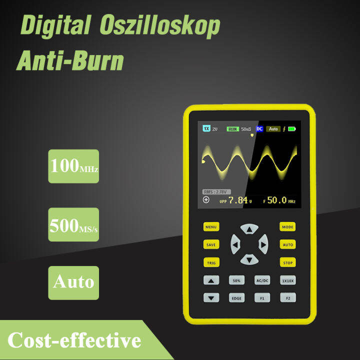DANIU ADS5012H Digital 2.4-inch TFT Screen Anti-burn Oscilloscope 500MS ...