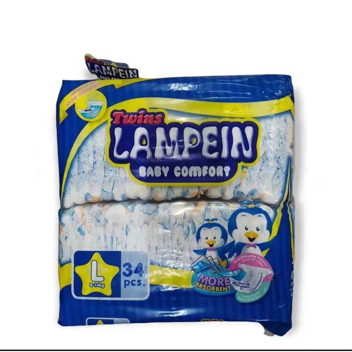Twins Lampein Baby Diaper 34's Large | Lazada PH