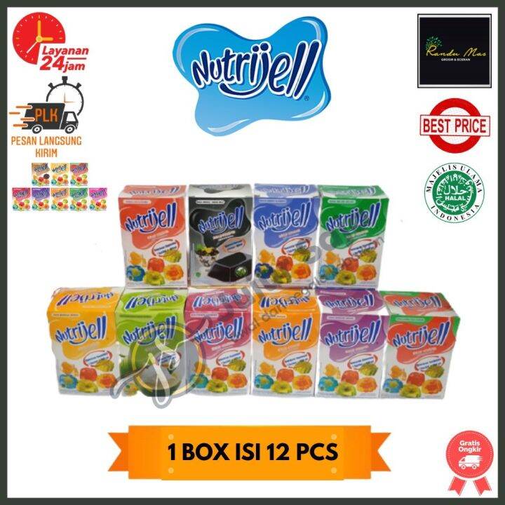 Nutrijell Agar 1 Box Agar-Agar Varian Buah 10gr Nutrijel Rasa Buah Jelly Powder Ekonomis All ...
