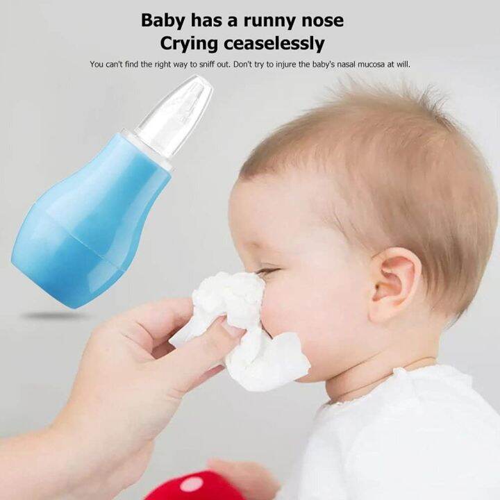 Silicone Baby Nose Cleaner Aspirator Suction for Infants Newborn Nasal ...
