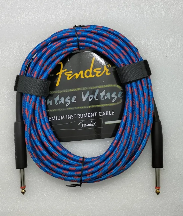Fender 3M 6M Guitar Cord Cable (Red/Blue Braided) | Lazada PH