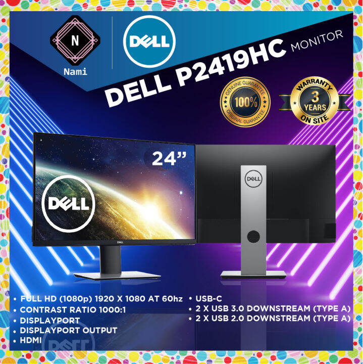 Dell P2419HC 24" Full HD IPS Professional USB-C LED Monitor (1920x1080 ...