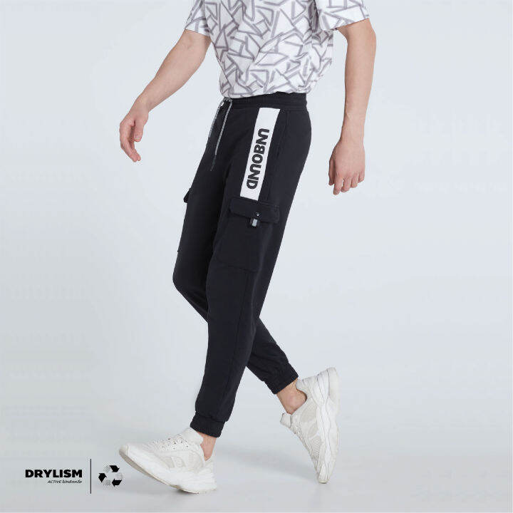 UNBOUND PIT LANE JOGGER กางเกงขายาวสีดำ จ๊อกเกอร์ เอวยางยืด มีกระเป๋า ...