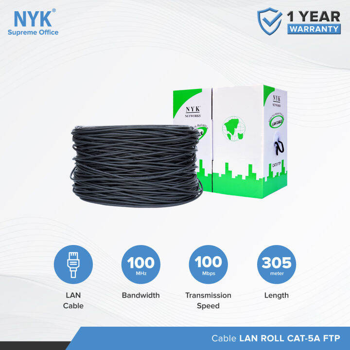 Cable NYK Kabel LAN ROLL FTP CAT 5A 305 Meter | Lazada Indonesia