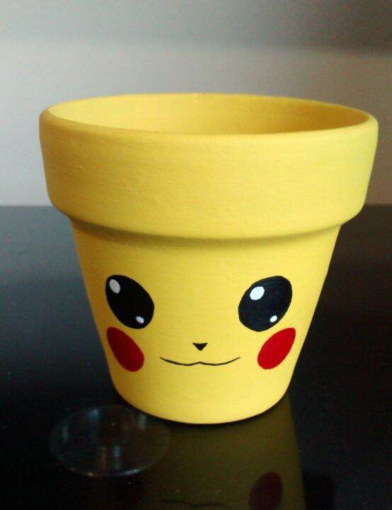 POT KAKTUS CLAY POT PIKACHU CHARACTER POKEMON EMOTE KARAKTER TANAMAN ...