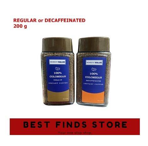 Members Value 100% Columbian Instant Coffee 200g - REGULAR or ...