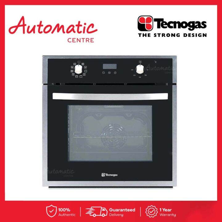 Tecnogas TEO6092SS 60cm Built-In Oven with 10 Cooking Functions, Mechanical Knobs with LED Touch ...