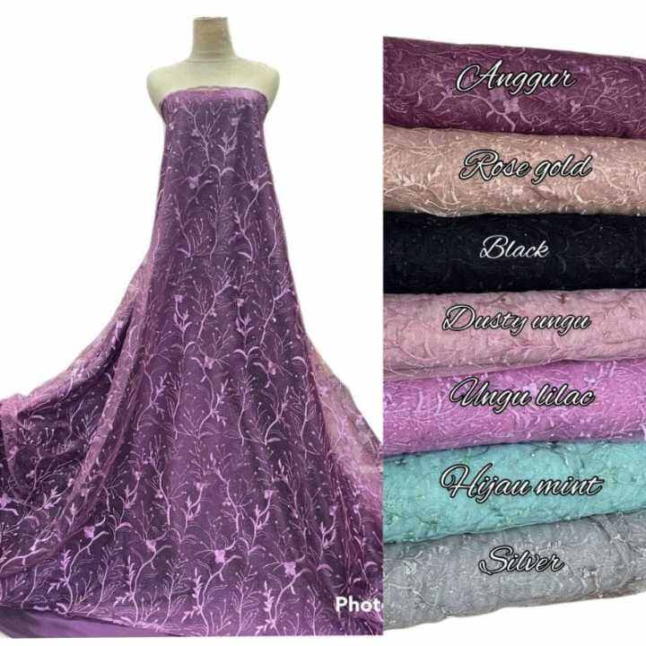 BAHAN/KAIN TILE AKAR MUTIARA GLITER/TILE MURAH/BAHAN TILE METERAN ...